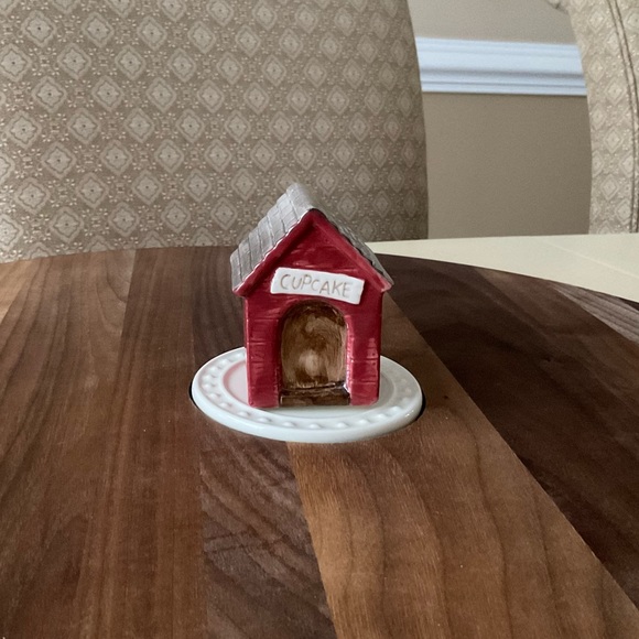 Hand Crafted | Accents | Red Cupcake Dog House Platter Decoration ...